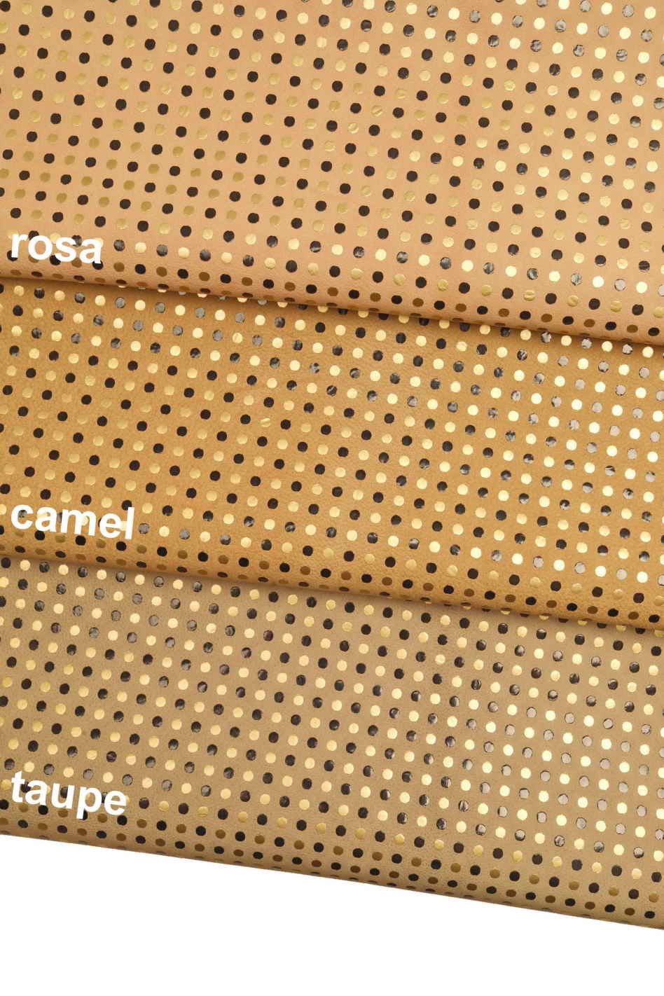 Tan Polka Dot Laminated Fabric