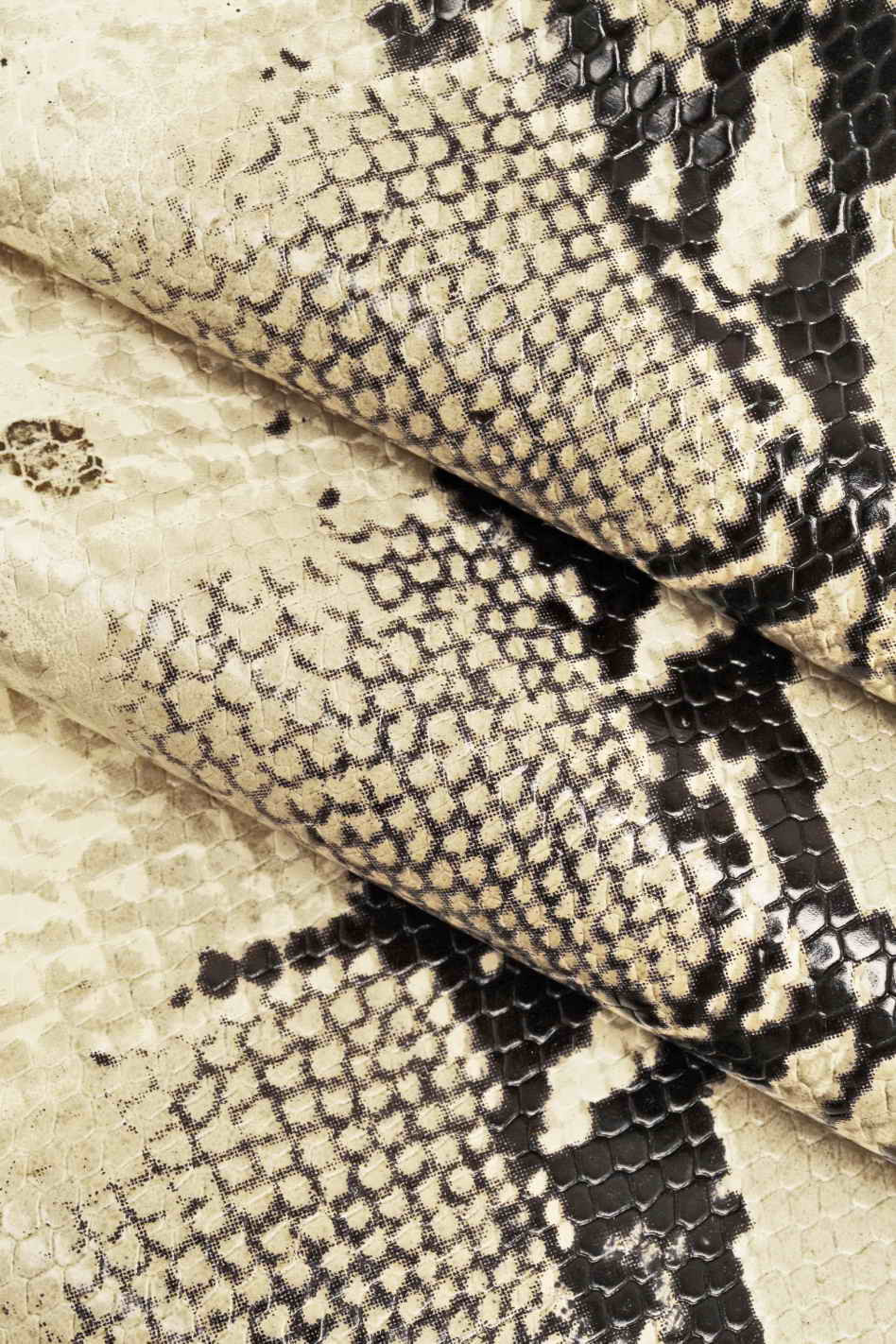 CALF embossed SNAKE, Italian reptile leather, calfskin with scale print ...