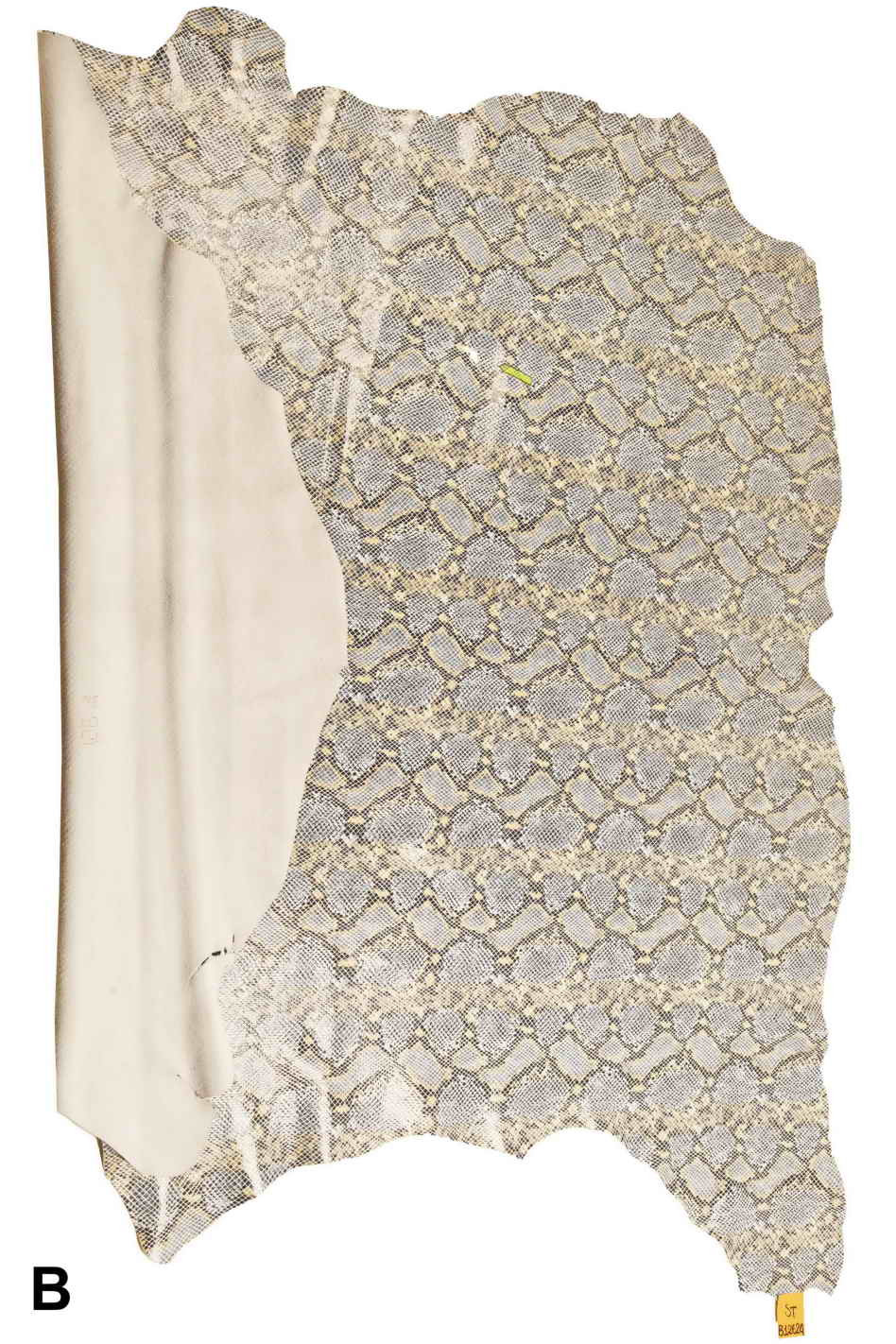 GENUINE LEATHER hide calfskin multicolor python textured calf snake ...