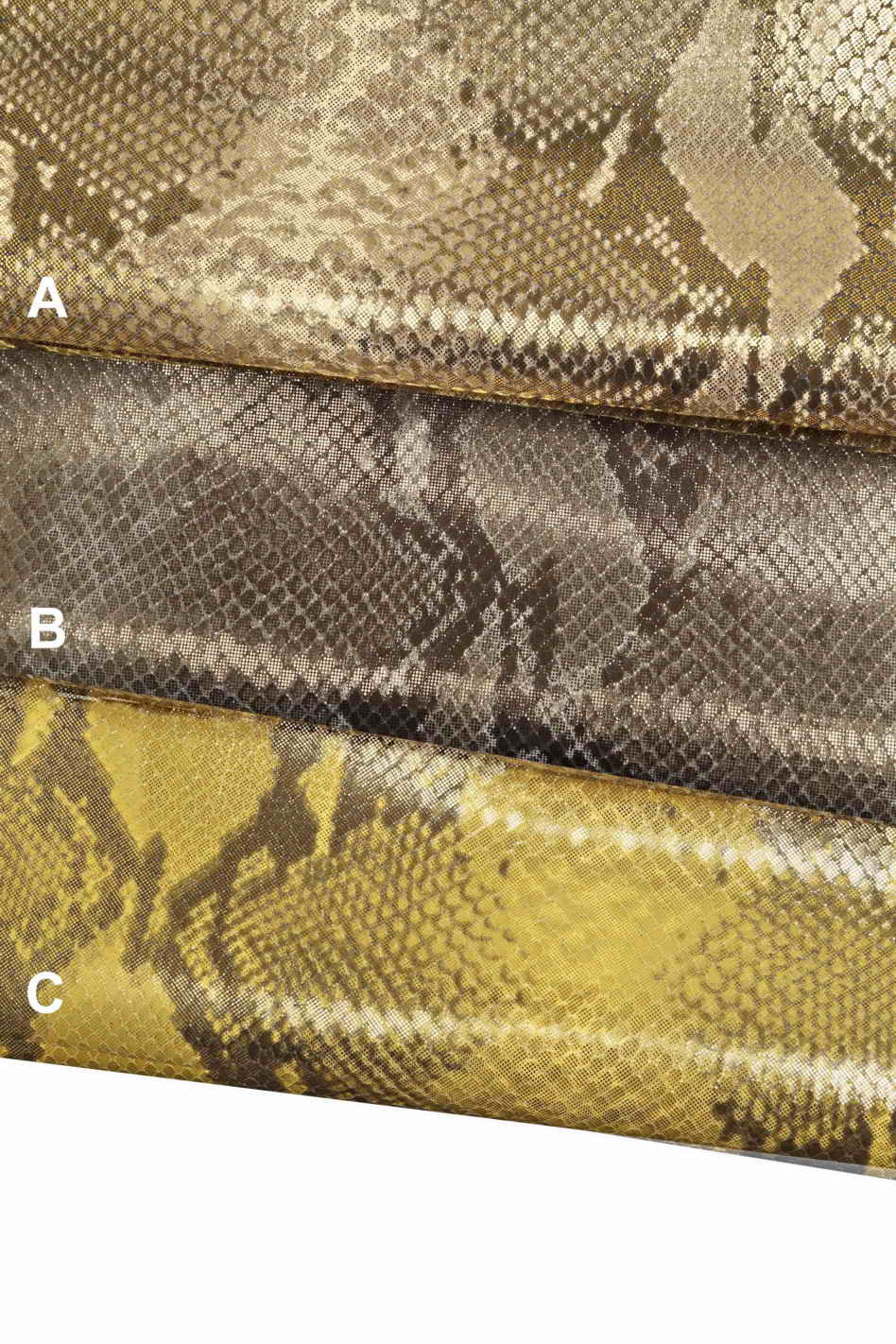Grey/gold/black/yellow METALLIC leather HIDE calfskin cowhide python ...