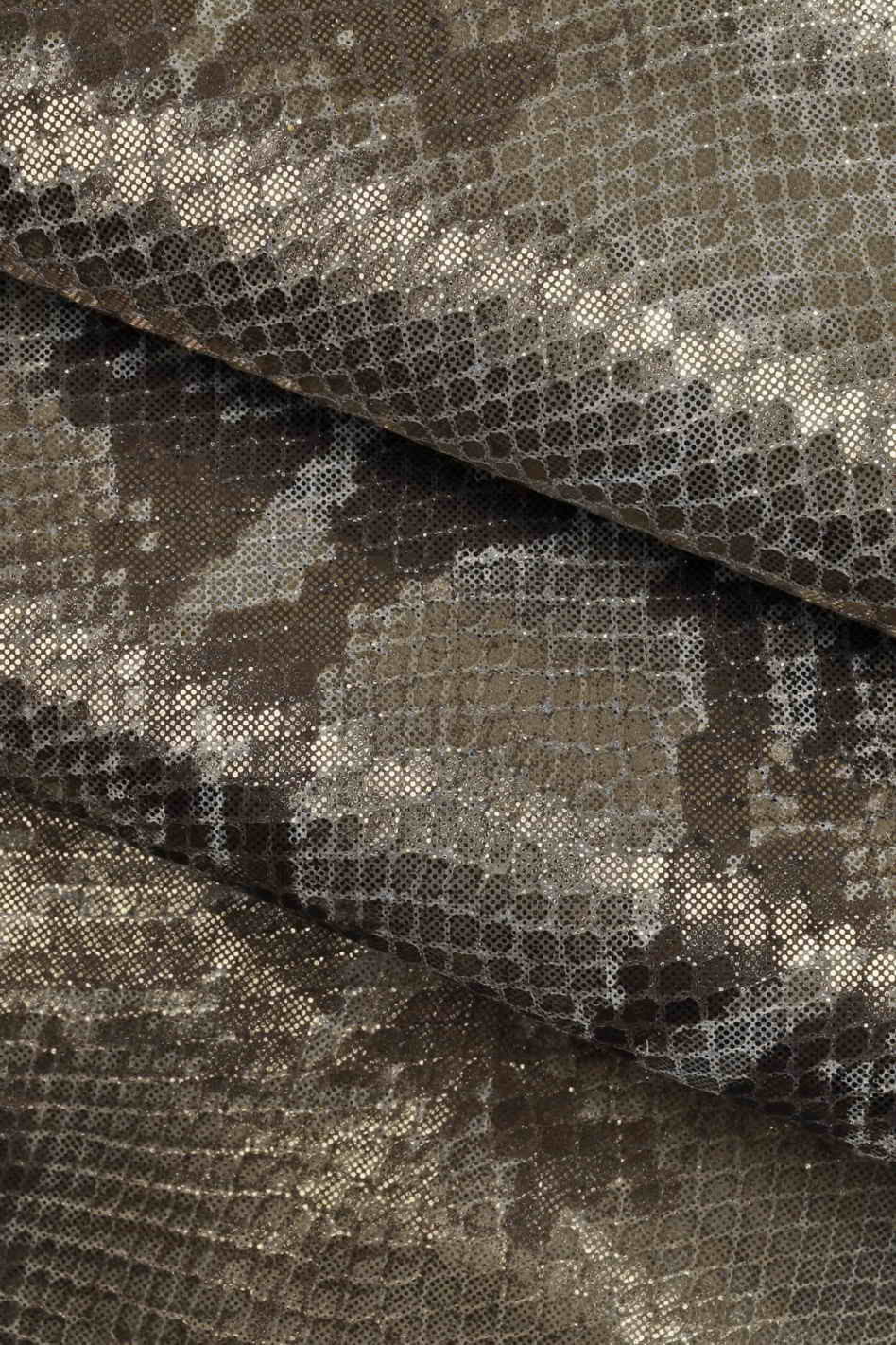 Grey/gold/black/yellow METALLIC leather HIDE calfskin cowhide python ...