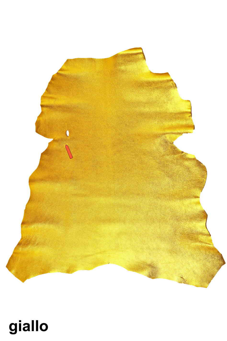 Yellow salmon blue GOATSKIN METALLIC pebble grainy soft grain print ...