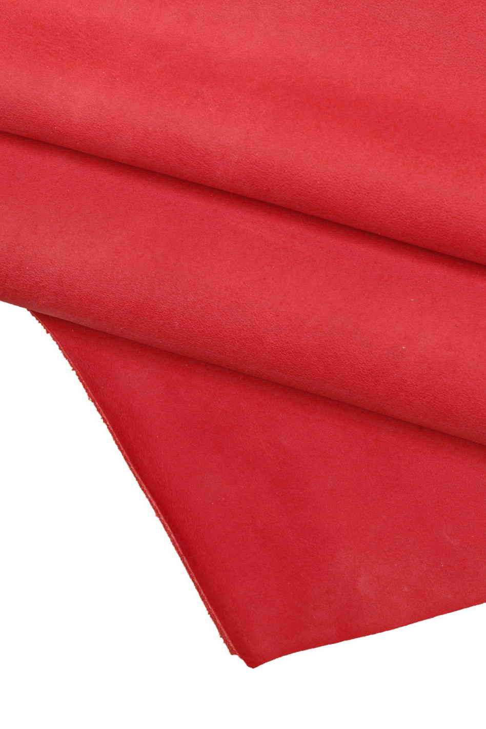 Red SUEDE CALFSKIN nubuck neutral wax cowhide natural soft cow skin ...