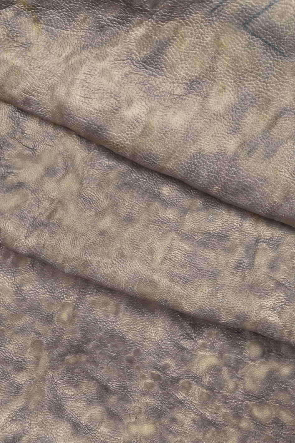 Genuine leather hide yellow green light blue GOATSKIN DISTRESSED ...