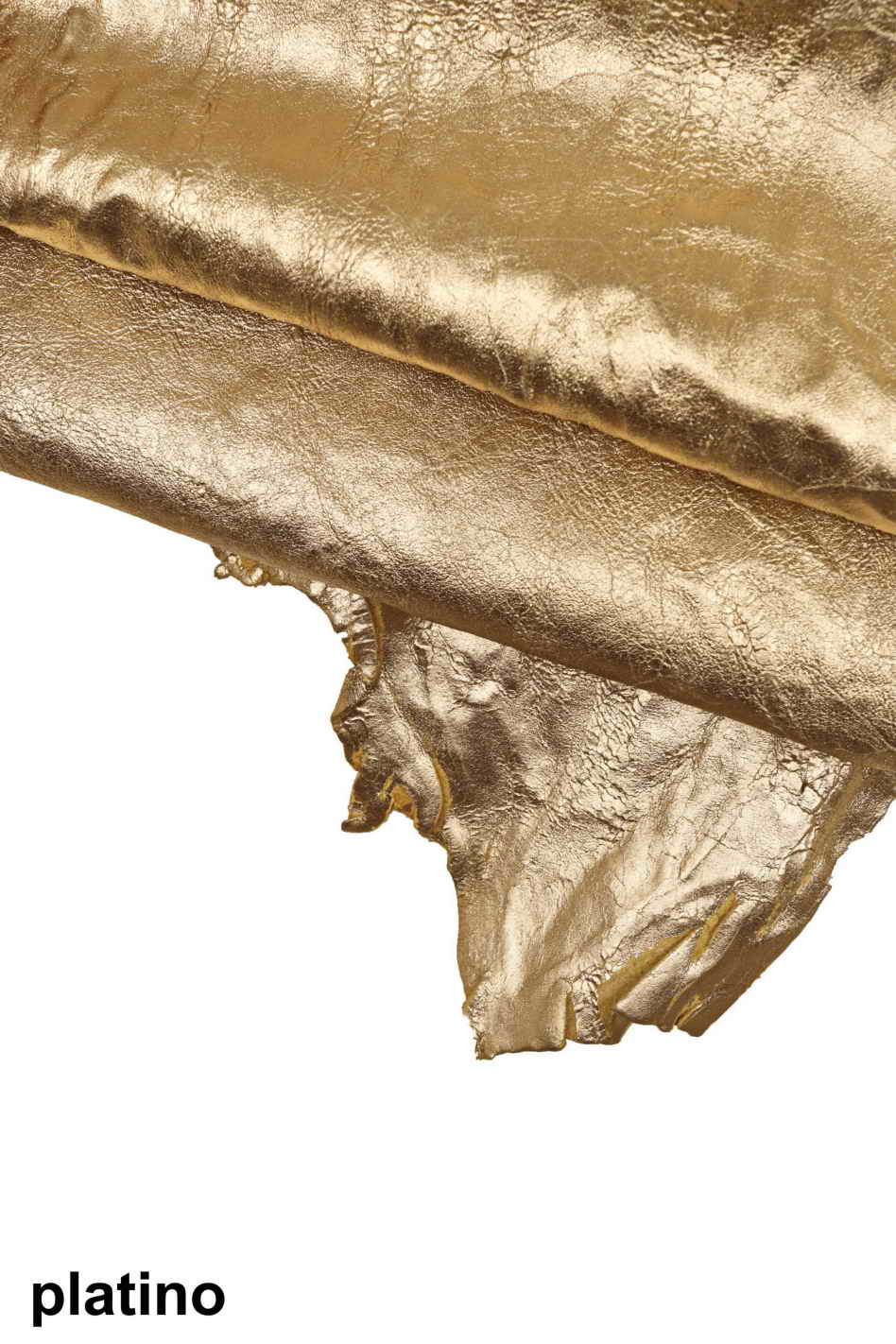 Platinum PINK METALLIC leather hide goatskin washed wrinkled goat stiff ...