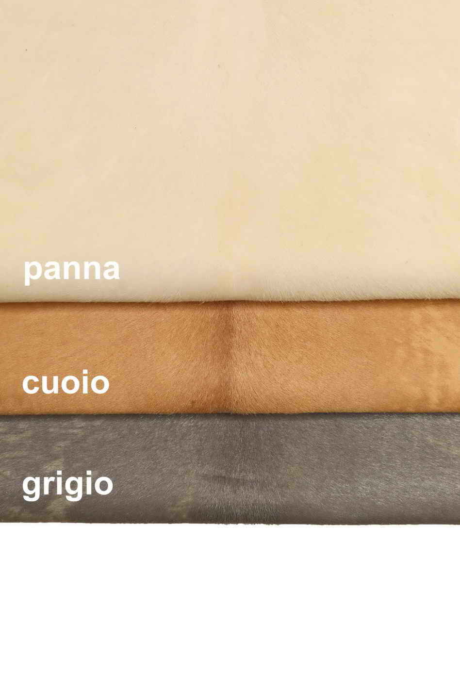 HAIR ON leather hide cream tan grey worn effect soft vintage distressed ...