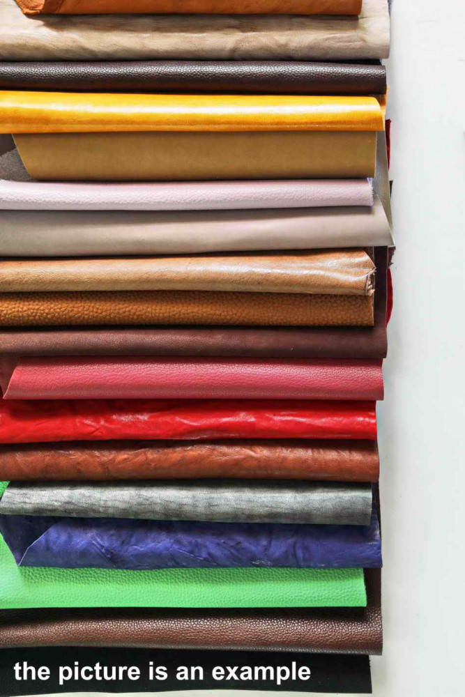 DISTRESSED Leather Pieces Random Assortment - medium size - colors and ...