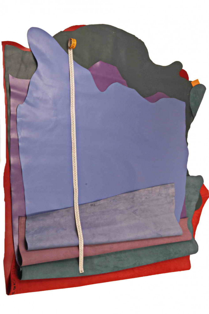 FULL GRAIN genuine leather hides, red green purple light blue classic ...