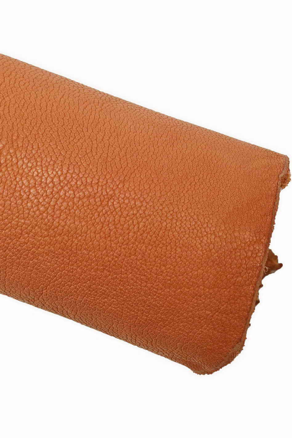 VEGETABLE brick red LEATHER skin, tiny pebble grain sporty goatskin ...