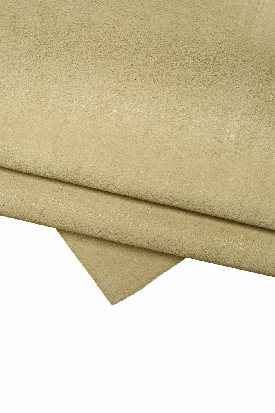 Beige/grey VINTAGE leather hide, pearlized suede calfskin, soft ...