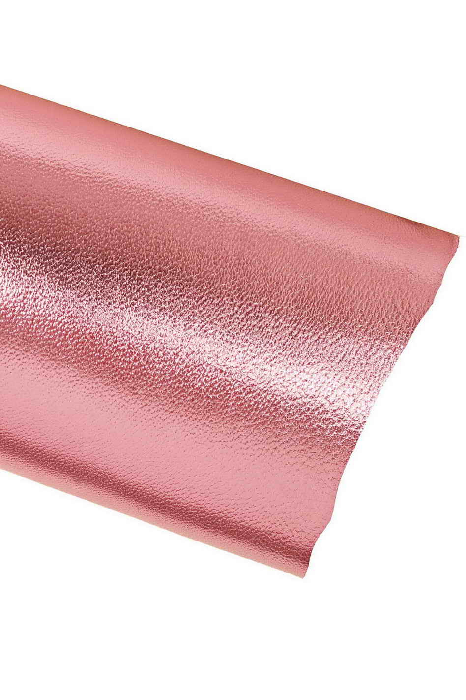 Pink METALLIC leather skin, smooth bright nappa goatskin