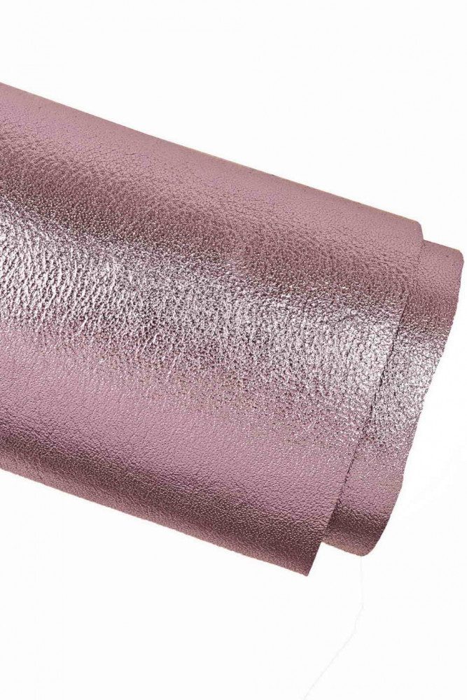 Lilac METALLIC leather skin, light purple nappa sheepskin, soft glossy ...
