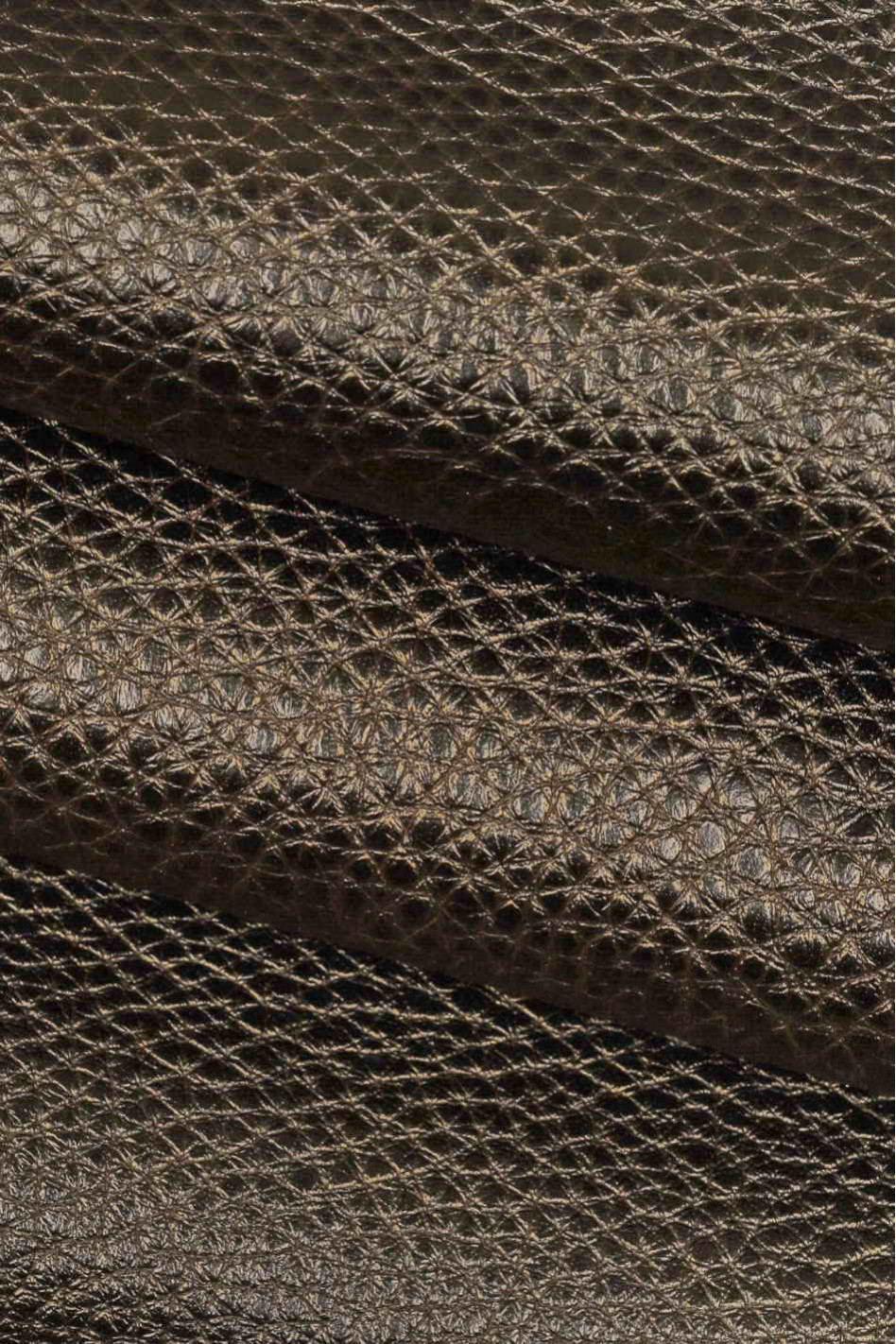 Dark BROWN leather hide, pebble grain printed cowhide, glossy calfskin ...