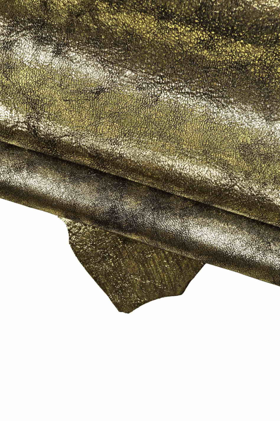 Steel metal DISTRESSED leather skin, black suede with grey foil, glossy ...