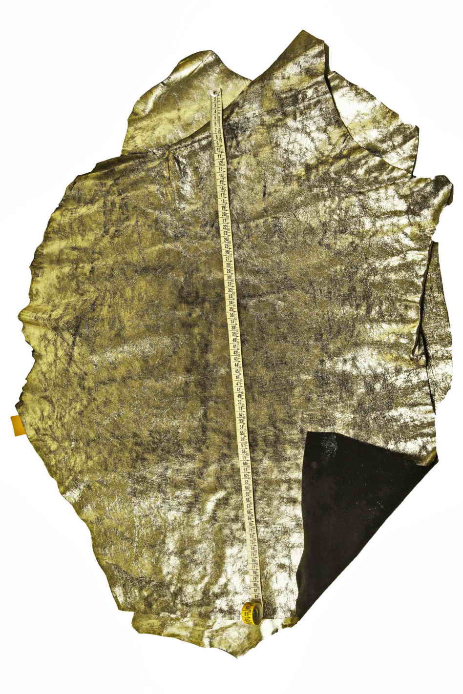 Steel metal DISTRESSED leather skin, black suede with grey foil, glossy ...