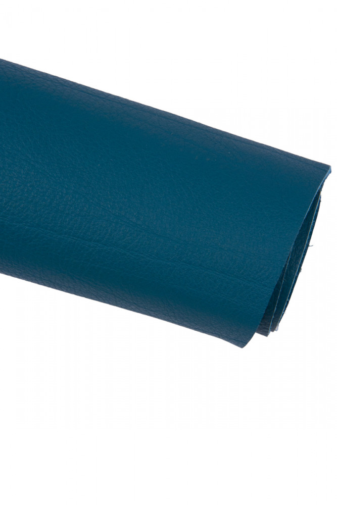 Blue pebble GRAIN leather hide, deer printed sporty cowhide, petroleum ...