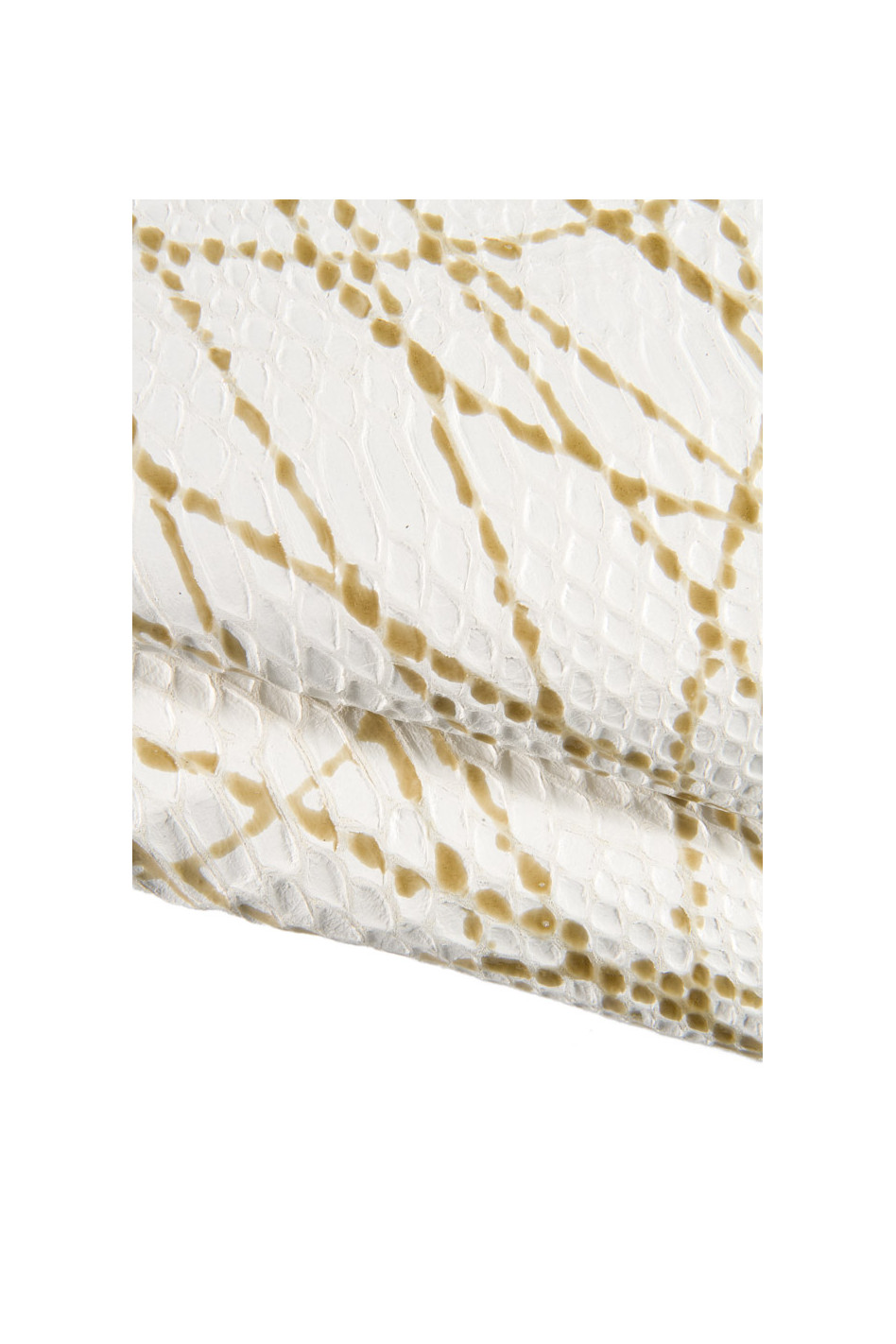 WHITE PYTHON embossed leather skinwith beige sketch print, reptile ...